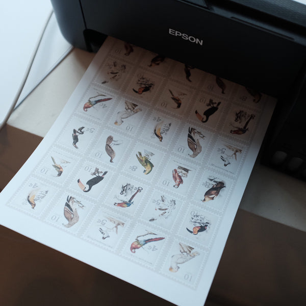 TCC Postage Stamps Birds - Printable Stickers | The Craft Central