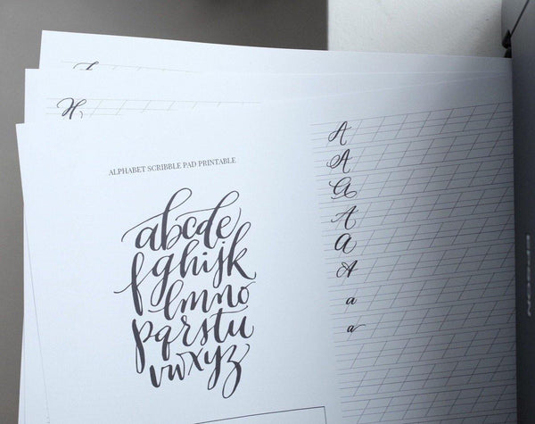 TCC Alphabet Scribble Pad Printable | The Craft Central